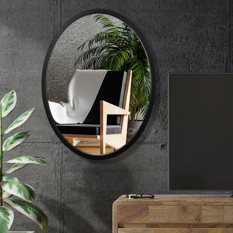 Black Oval Shape Mirror – Accent Mirror